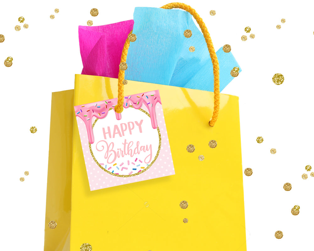 Ice Cream Cupcake Toppers - First Birthday Cupcake Favor Tags - Happy ...