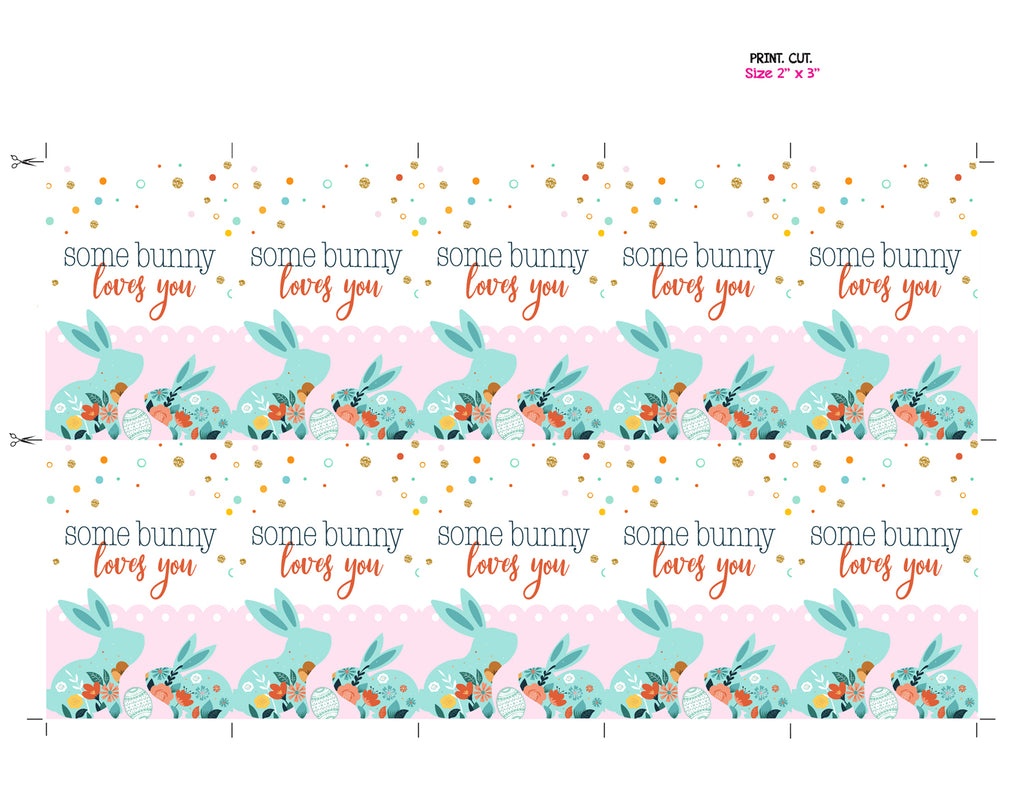 Our Little Bunny Thank You Favor Tags - Floral Easter Bunny Tags ...