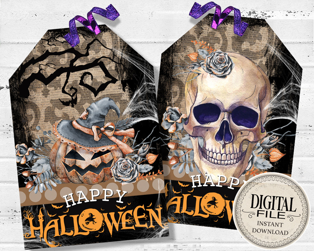 Happy Halloween Party Favor Tags - Halloween Gift Tags For Kids ...