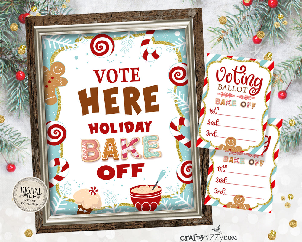 Bake Off Voting Station Sign and Voting Ballots – CraftyKizzy