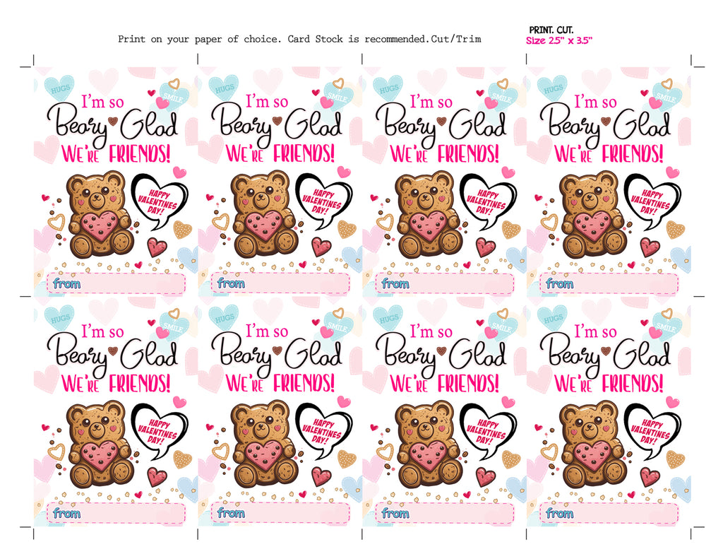 Valentines Day Chip Chip Hooray Tags - Valentine's Day Goodie Bag Tags ...