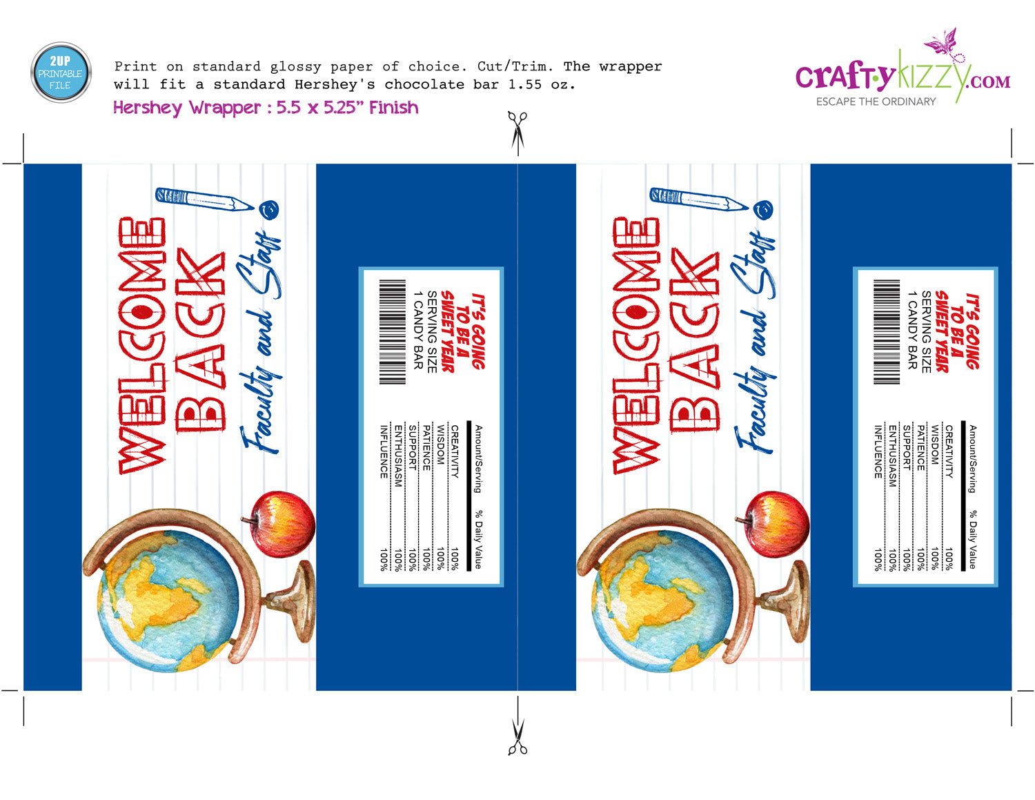 Welcome Back Teachers Candy Bar Wrapper - Employee Appreciation Gift ...