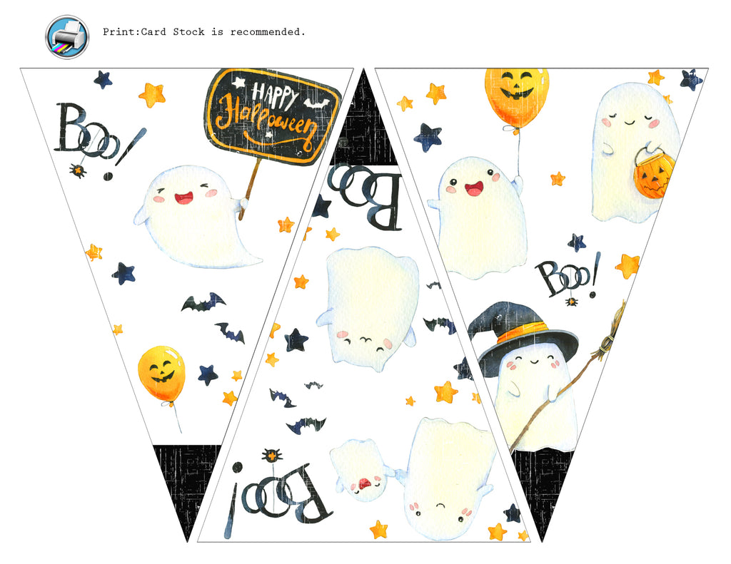 Kid Friendly Halloween Banner - Friendly Ghost banner – CraftyKizzy