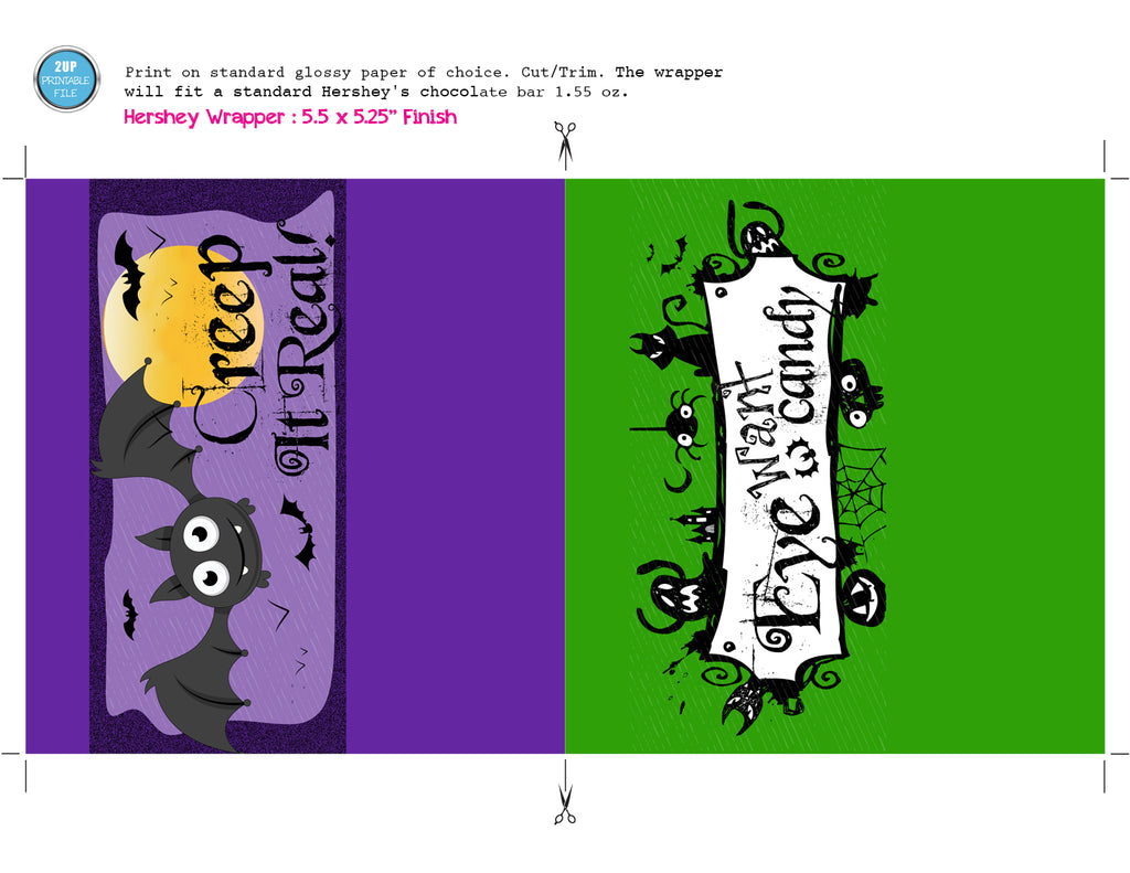Halloween Chocolate Bar Wrapper Printable Favors - Happy Halloween Her ...