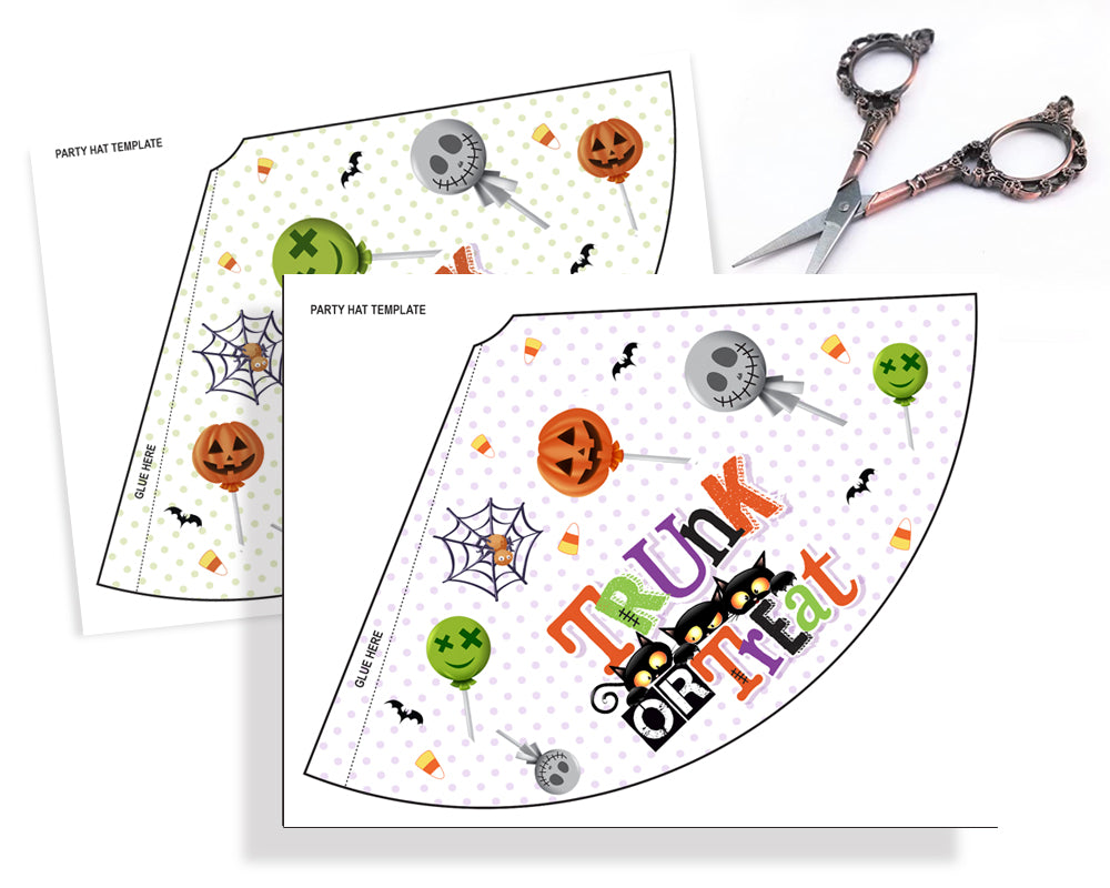Halloween Printable Party Hat - Halloween First Birthday Party Hats ...