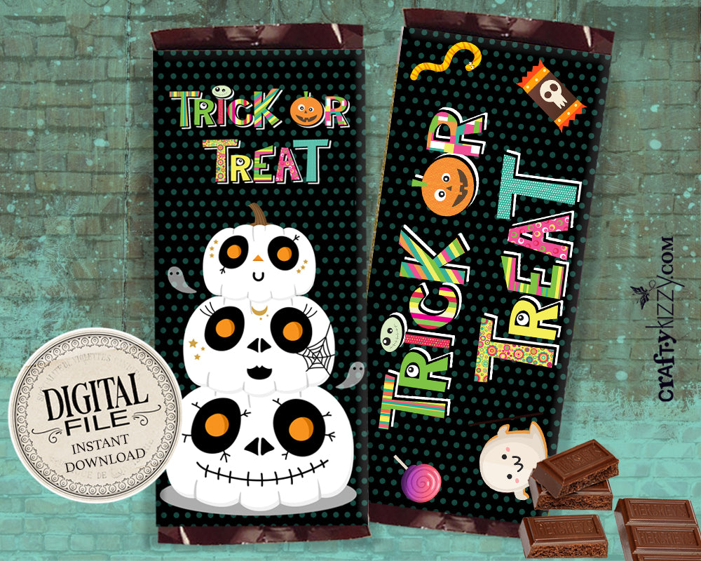 Halloween Candy Bar Wrapper Template