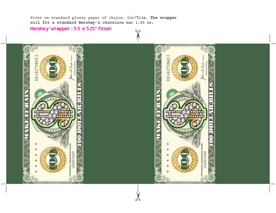 Money Candy Bar Wrapper Party Favors – CraftyKizzy