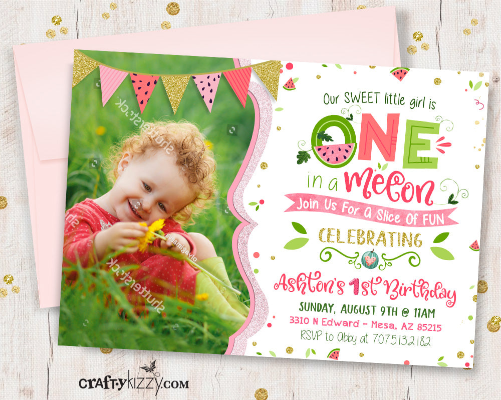 My First Birthday Invitation Card Minimalist First Birthday