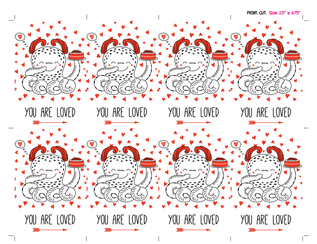 Valentines Day Gift Tags - Valentine's Day Goodie Bag Tags - Treat Bag ...